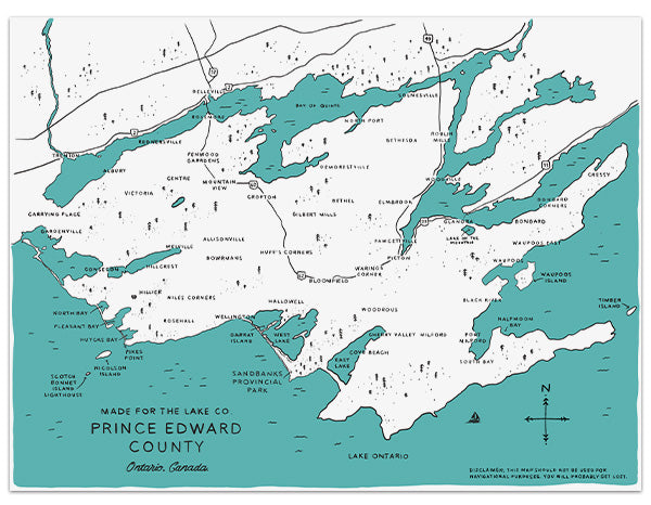 Prince Edward County Map – Made For The Lake Co.