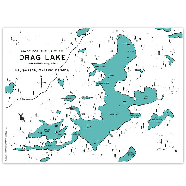 Drag Lake Map – Made For The Lake Co.