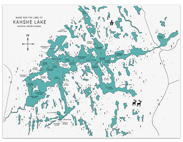 Kahshe Lake Map – Made For The Lake Co.
