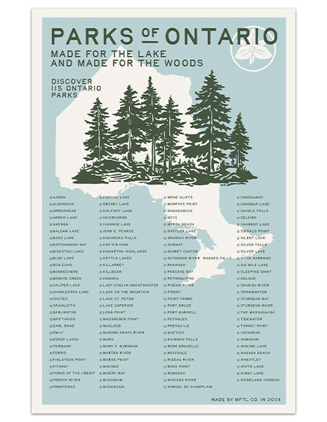 Parks of Ontario Print – Made For The Lake Co.