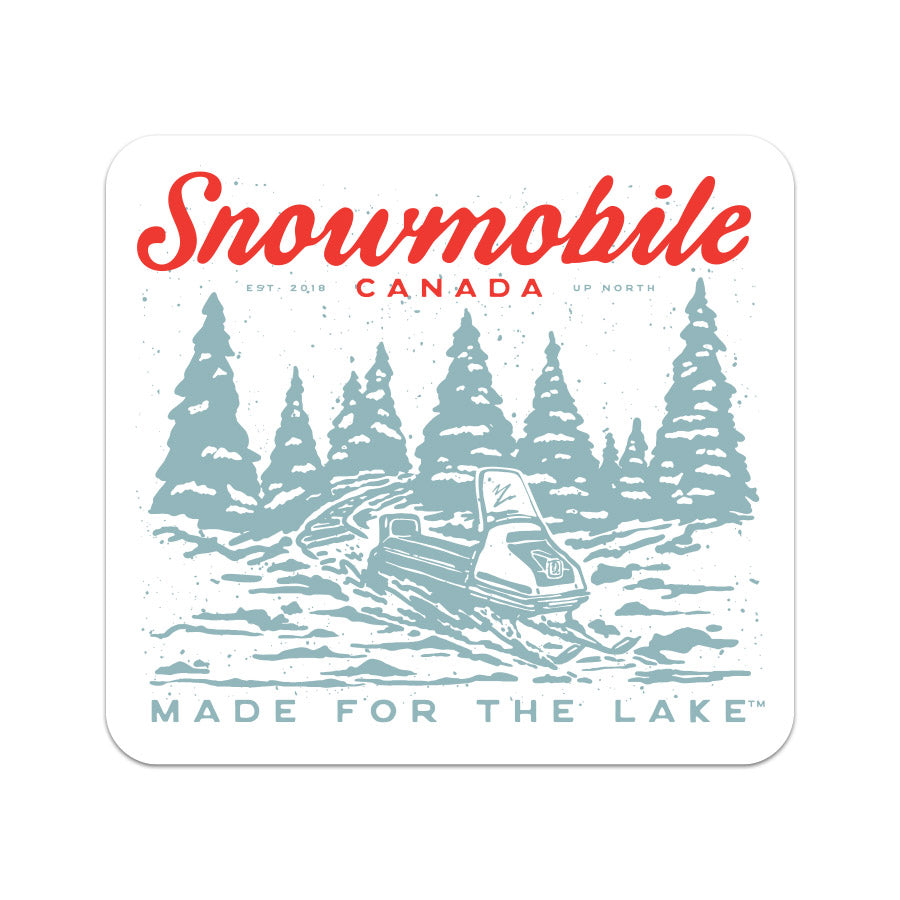 Snowmobile Canada Retro Sticker – Made For The Lake Co.